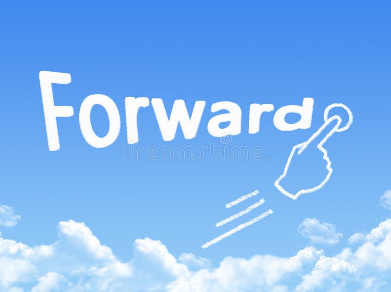 Cloud Shaped As Forward Message Stock Illustration - Illustration of ...