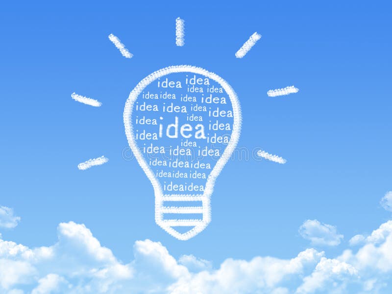 Cloud Shaped As Idea Concept Stock Illustration - Illustration of ...