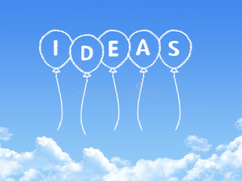 IDEAS Message with Light Bulb.business Creativity Stock Illustration ...