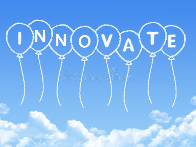 Cloud Shaped As Innovate Message Stock Illustration - Illustration of ...