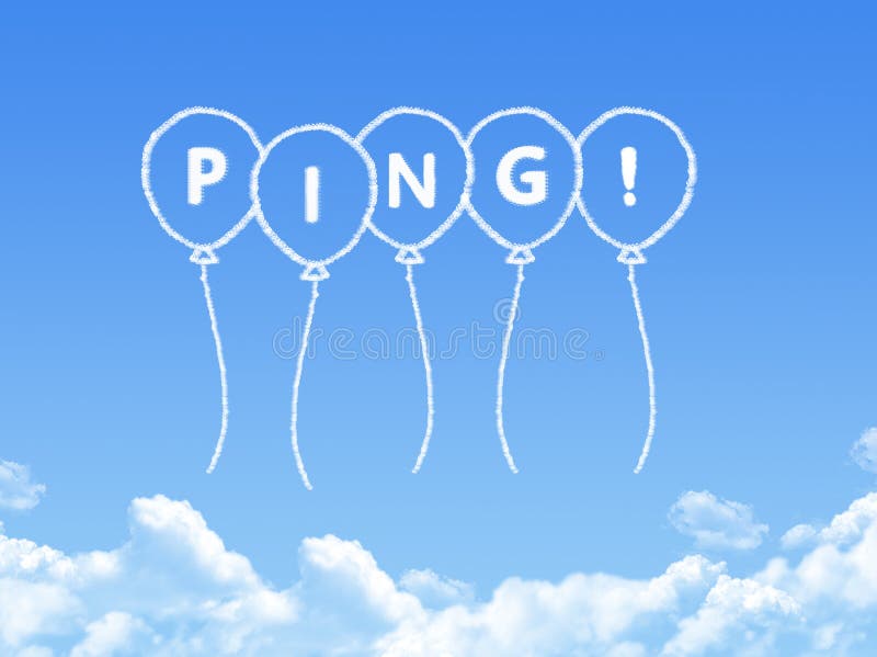 Cloud Shaped As Ping Message Stock Illustration - Illustration of ...