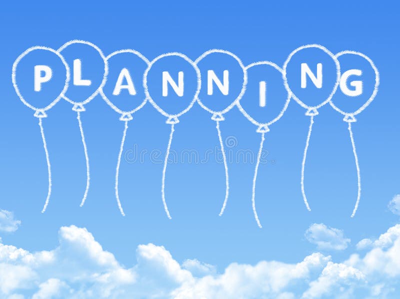 Cloud Shaped As Planning Message Stock Illustration - Illustration of ...