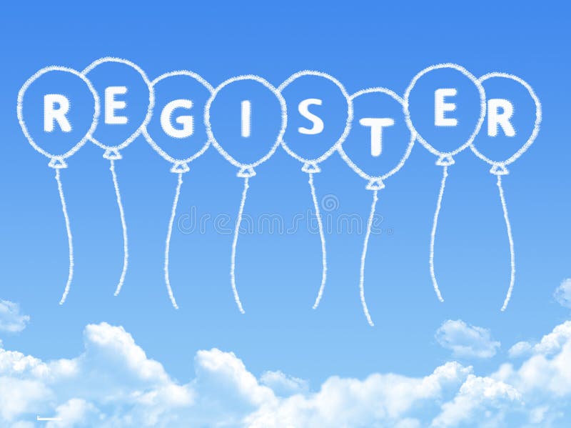 Cloud Shaped As Register Message Stock Illustration - Illustration of ...