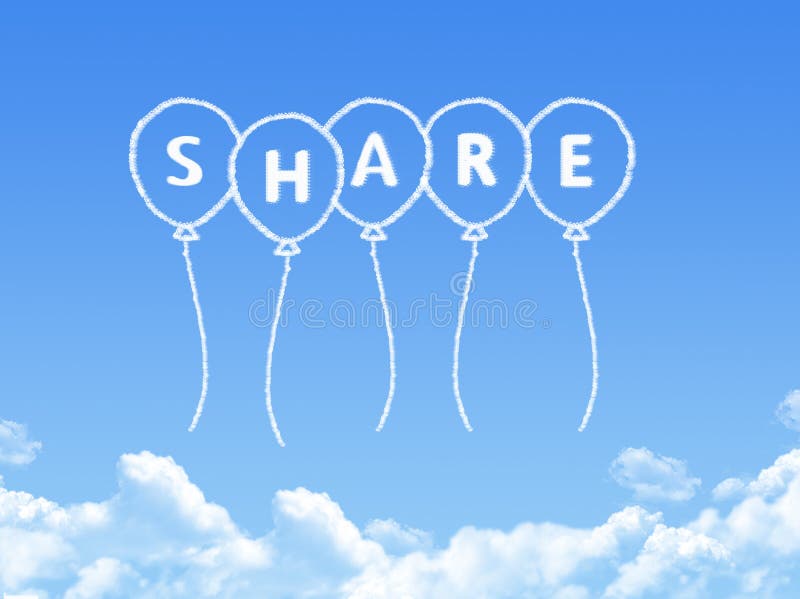 Cloud Shaped As Share Message Stock Illustration - Illustration of ...