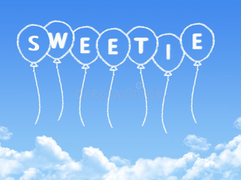 Cloud Shaped As Sweetie Message Stock Illustration - Illustration of ...