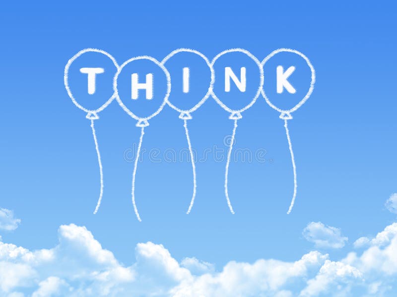 Cloud Shaped As Think Message Stock Illustration - Illustration of ...