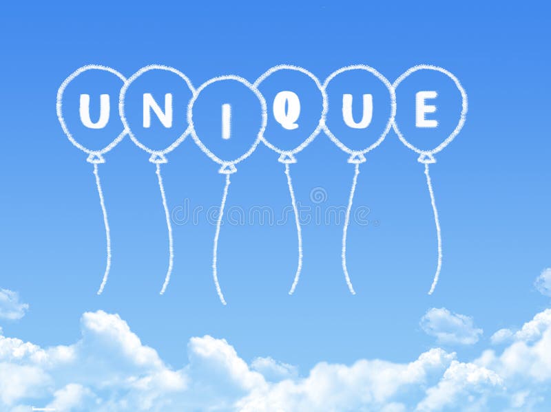 Cloud Shaped As Unique Message Stock Illustration - Illustration of ...
