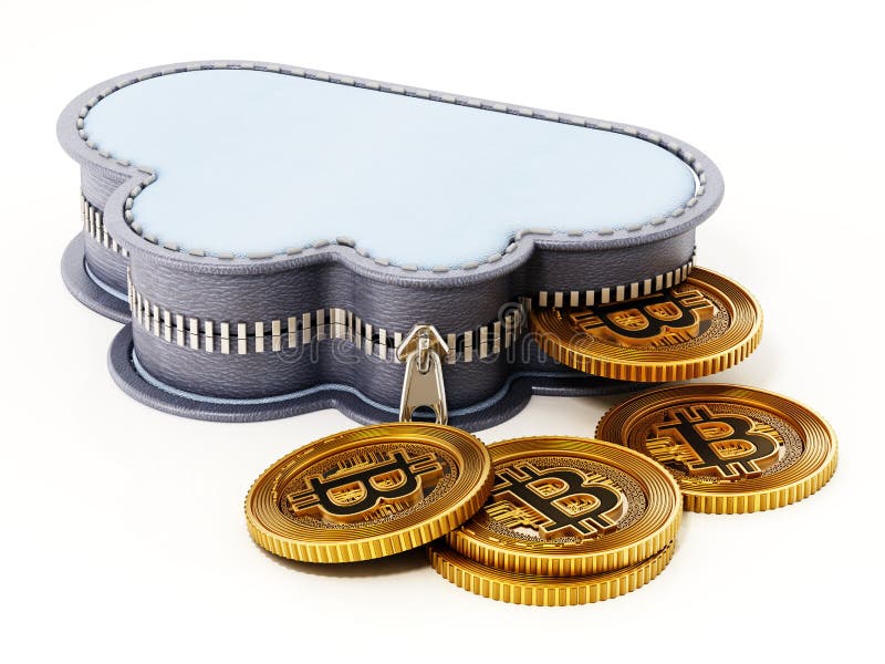 Cloud Shaped Network Server Rack Stack. 3D Illustration Stock ...