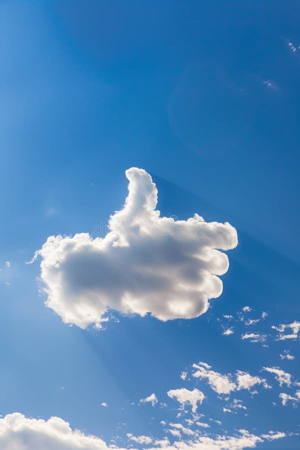 Bird-Shaped Cloud Flying in Blue Sky Stock Image - Image of formation ...