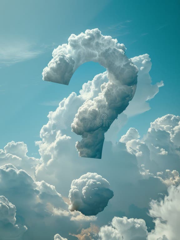 Cloud Shaped Like a Question Mark Against Blue Sky Stock Image - Image ...