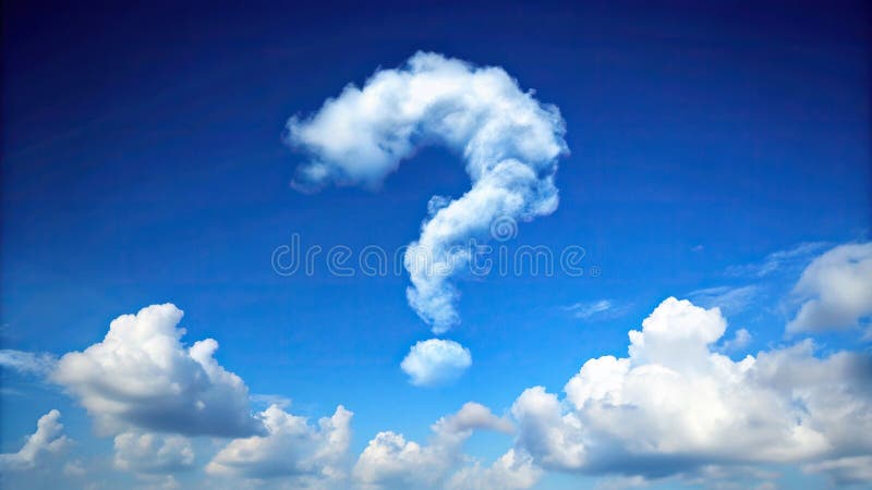Question Mark Cloud - Generative AI Stock Photo - Image of mark, nature ...