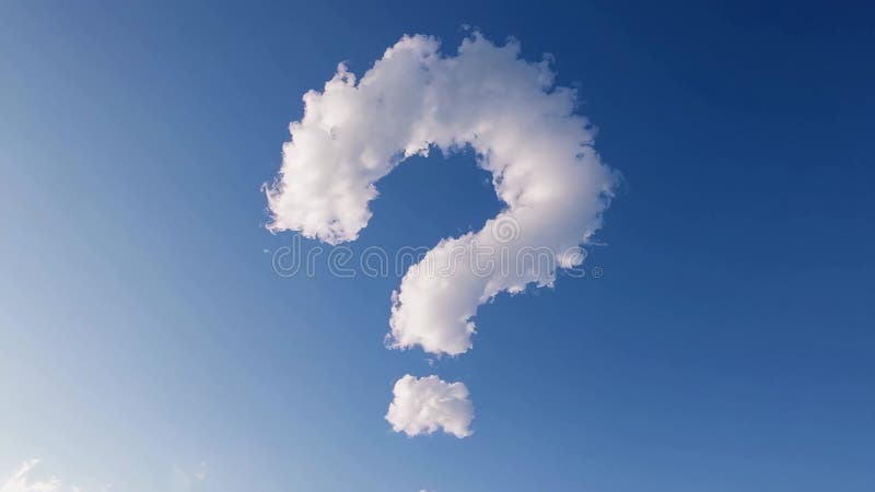 Cloud Shaped Like a Question Mark in a Clear Blue Sky, Creative and ...