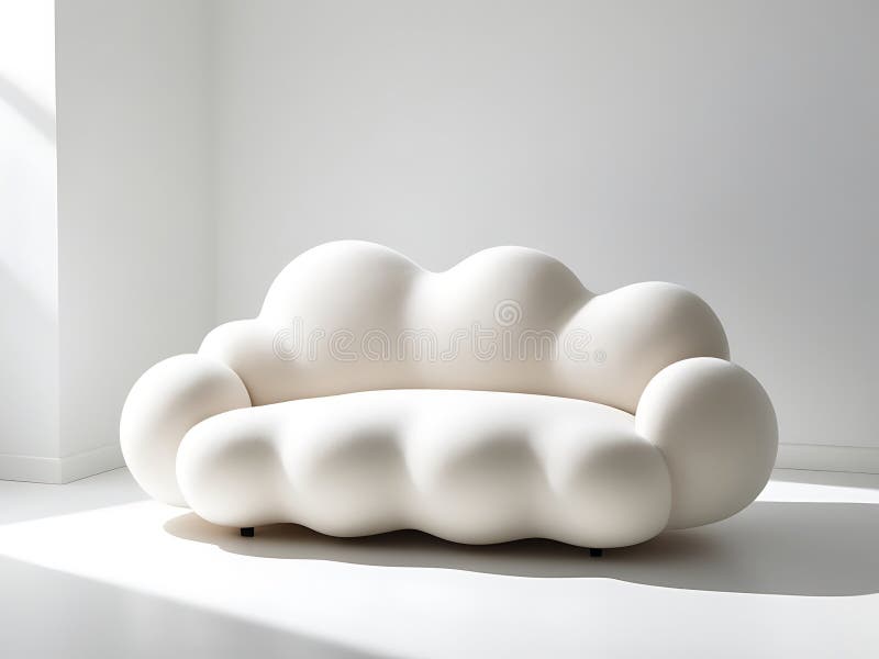 Cloud Shaped Sofa Modern Minimalist Design Stock Illustration ...
