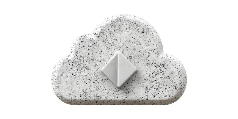 Cloud Shaped Stone Texture with Geometric Center on Transparent ...