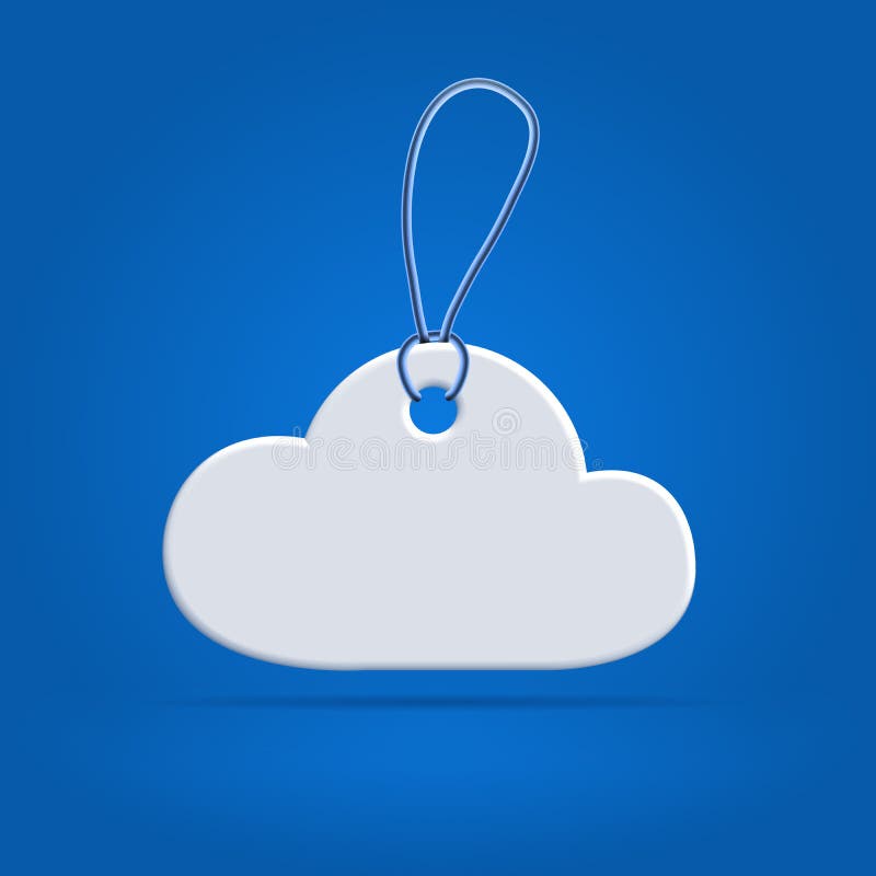 Cloud shaped tag label stock vector. Illustration of business - 31024512