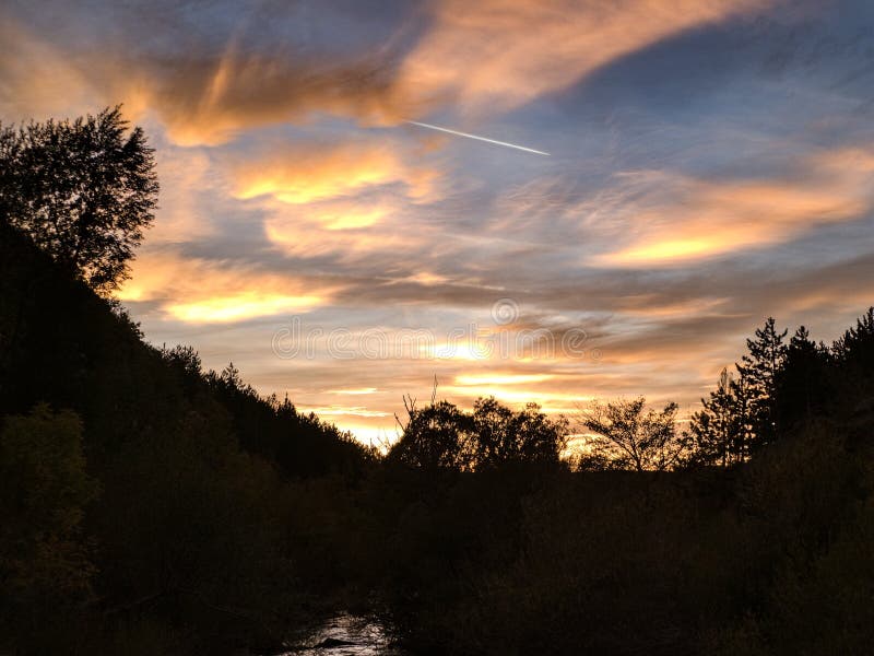 Cloud Shapes in the Sky in Sunset Stock Image - Image of cirrus, epic ...