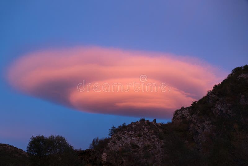 Cloud Shapes in the Sky in Sunset Stock Image - Image of environment ...