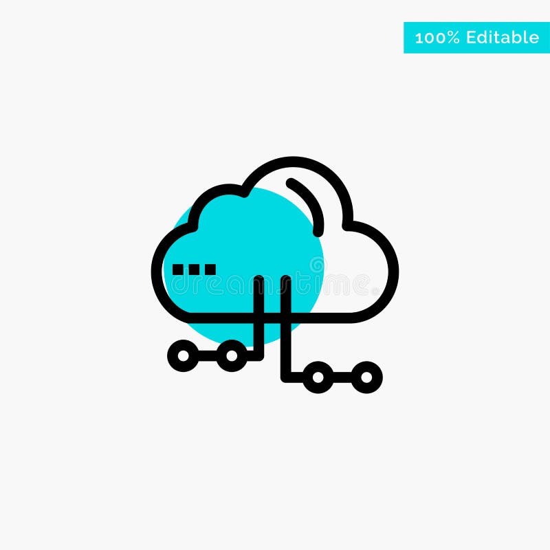 Cloud, Share, Computing, Network Turquoise Highlight Circle Point ...