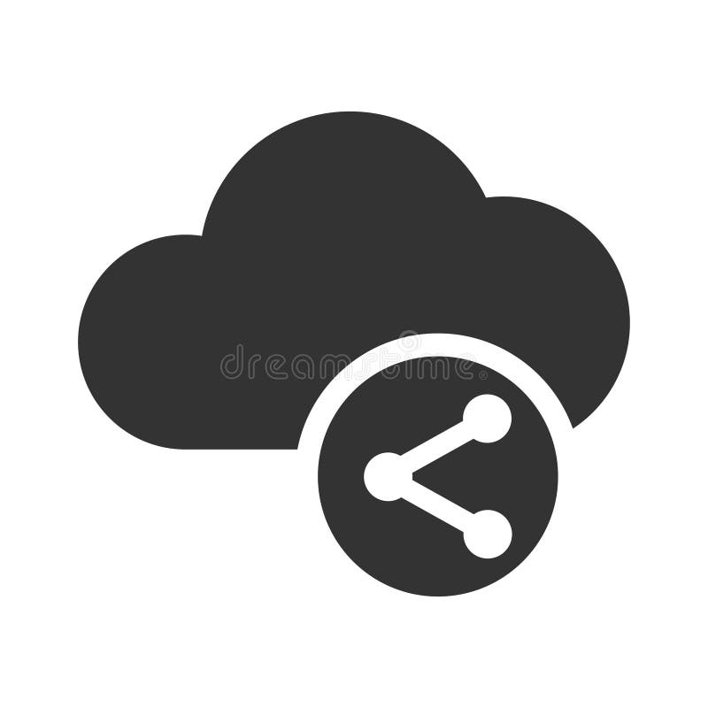 Cloud Sharing Icon stock vector. Illustration of technology - 174903554