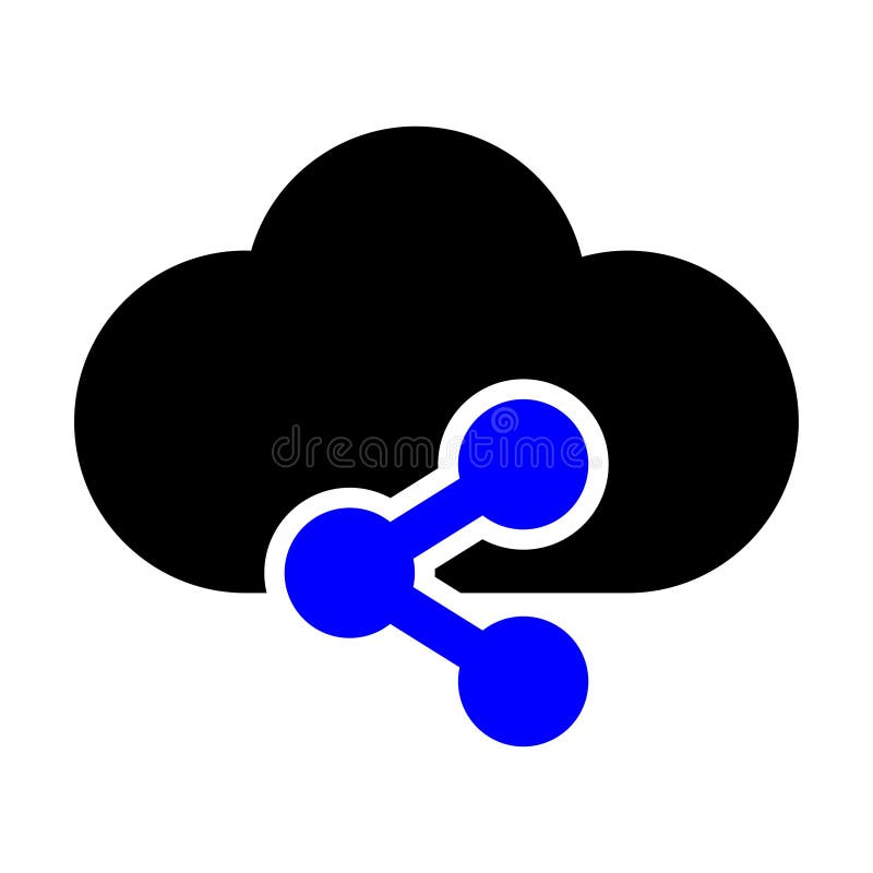 Cloud Share Icon stock vector. Illustration of cloud - 243634499