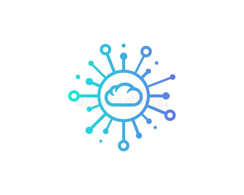 Cloud Share Icon Logo Design Element Stock Vector - Illustration of ...