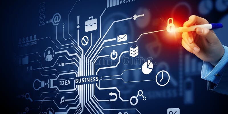 Cloud Sharing and Connection Stock Image - Image of marketing, social ...