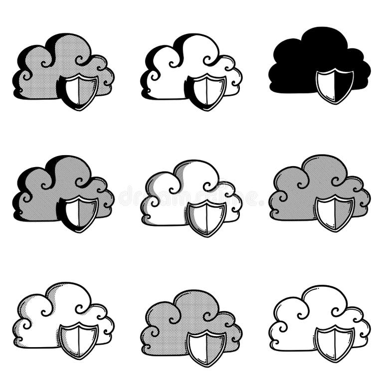 Cyber Cloud Line Drawing Stock Illustrations – 646 Cyber Cloud Line ...