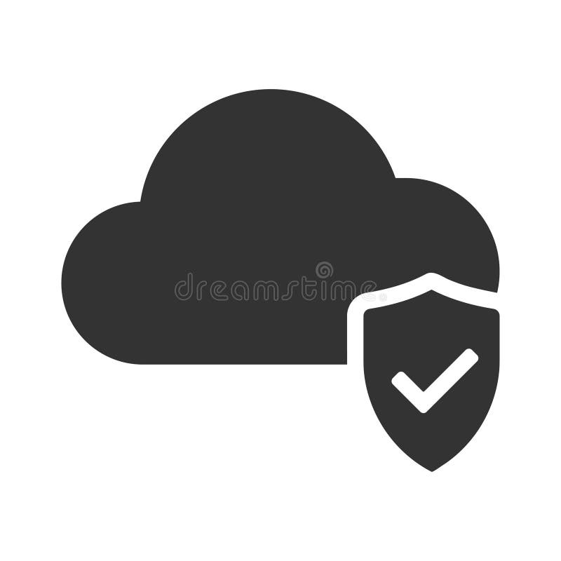 Cloud shield icon design stock vector. Illustration of computing ...