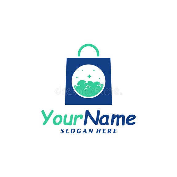 Cloud Shop Logo Design Template. Shop Logo Concept Vector Stock ...