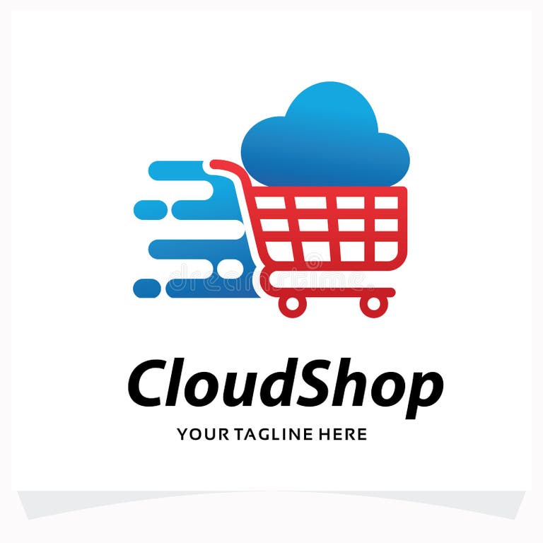 Cloud Shop Logo Template Design Template Stock Vector - Illustration of ...