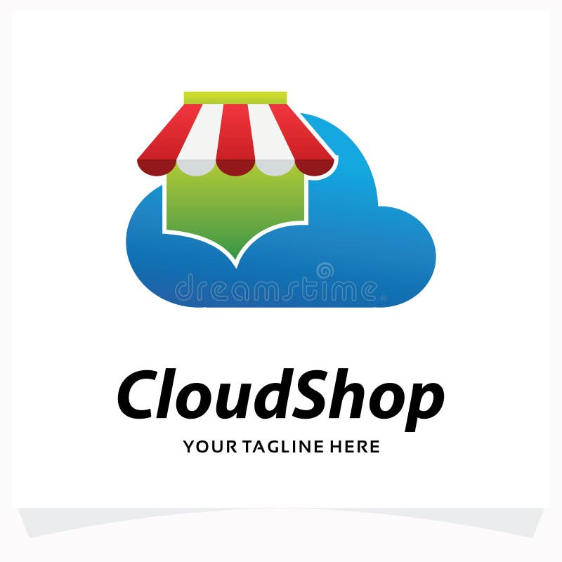 Cloud Shop Logo Template Design Vector Stock Vector - Illustration of code, forum: 84762683