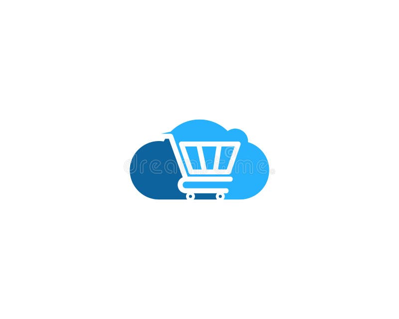 Cloud Shopping Icon Logo Design Element Stock Vector - Illustration of ...