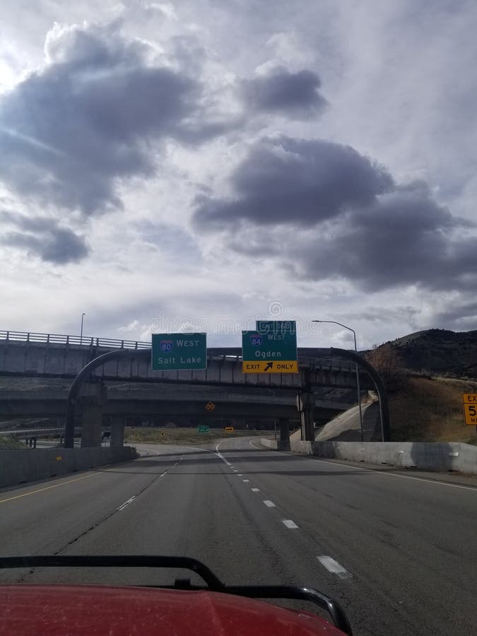 Cloud Sign Bridge Road Utah Stock Image - Image of road, sign: 174810473