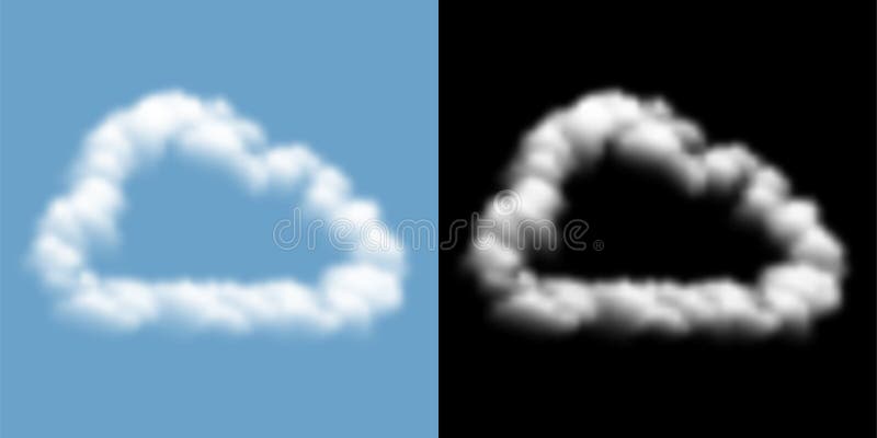 Cloud Sign and Symbol Cloud or Smoke Pattern, Internet Technology ...