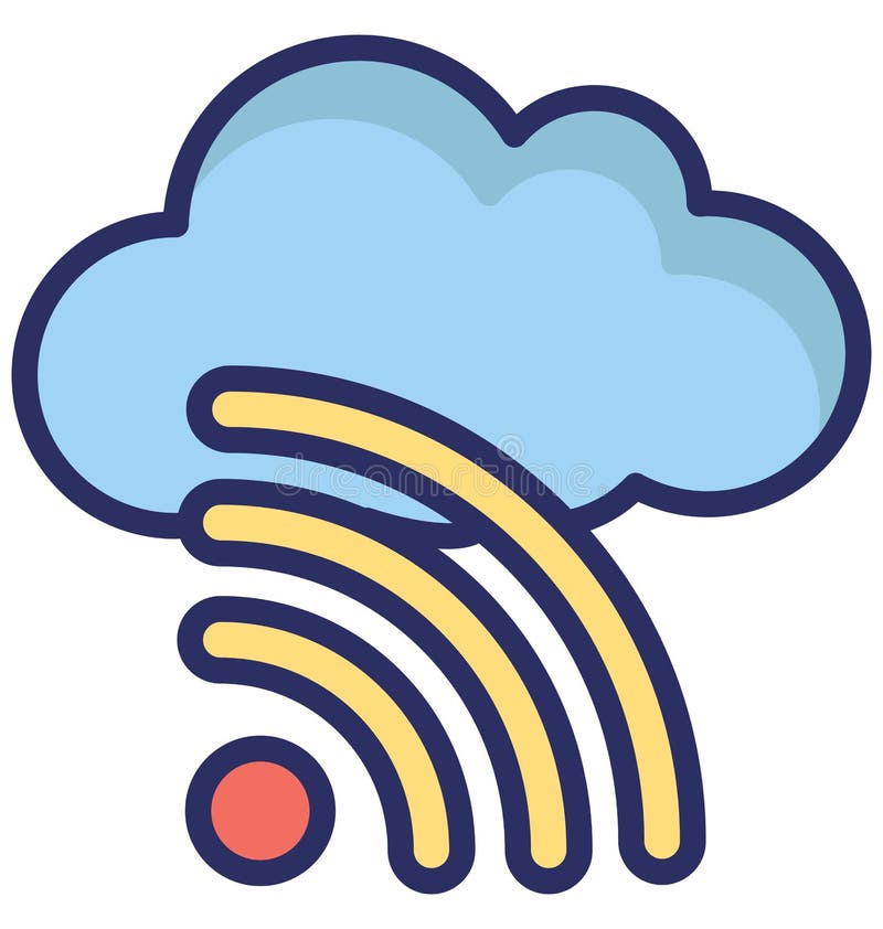 Cloud Signals Isolated Vector Icon that Can Easily Modify or Edit ...