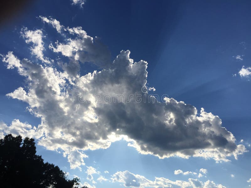 Cloud with Silver lining stock photo. Image of lining - 78829834