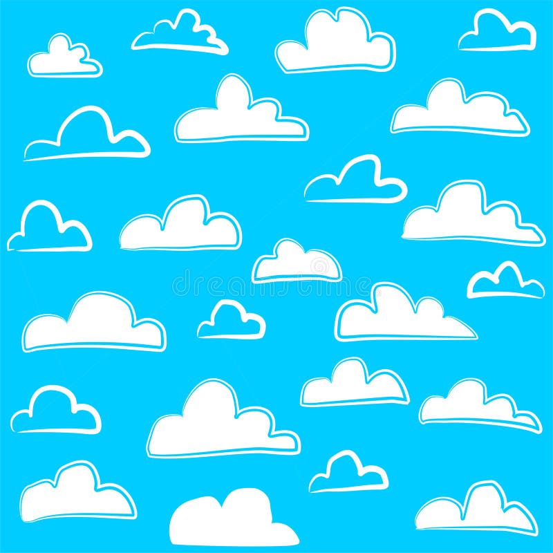 Cloud Sky Abstract Organic Seamless Decorative Pattern for Fabric or ...