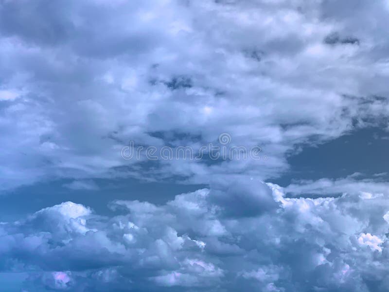 Cloud and Sky with a Blue -colored Background Stock Photo - Image of ...