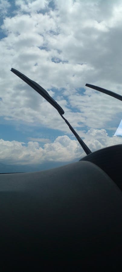 Cloud Sky Blue Wiper Hot Weather Background Stock Image - Image of ...