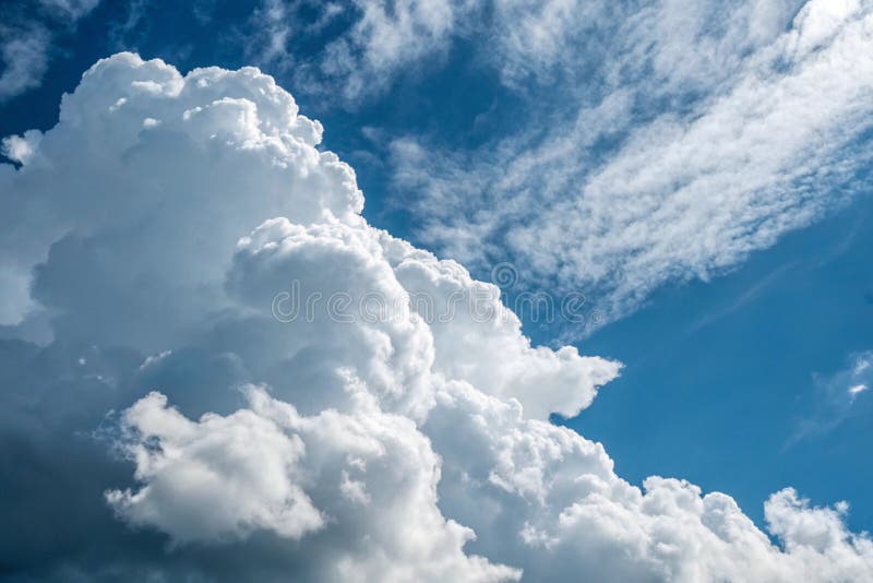 Cloud in the Sky with Bottom-right Corner View Stock Illustration ...