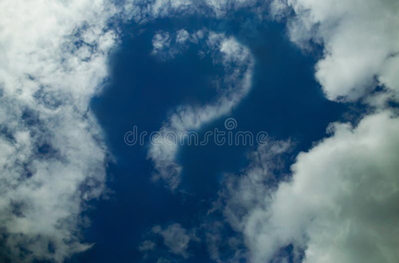 Cloud in the Sky Forming a Question Mark. Stock Photo - Image of ...
