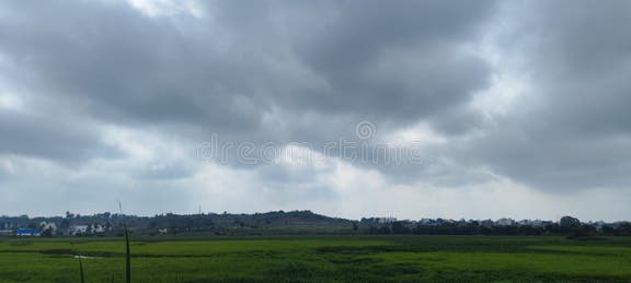 Cloud Sky with Greenery Lake View Stock Image - Image of view, greenery ...