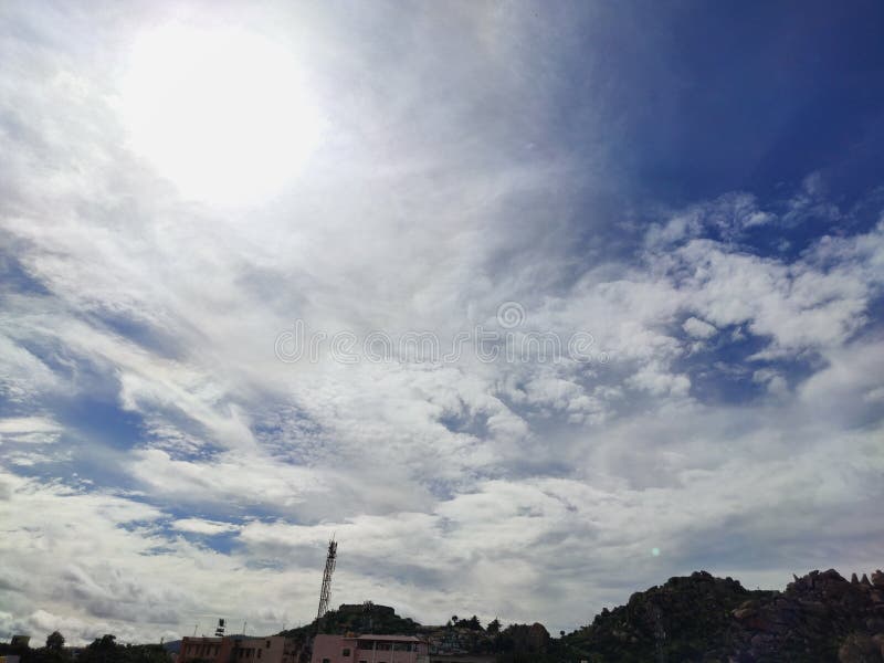 Cloud Sky and the Morning Sun Wake Up Stock Image - Image of morning ...