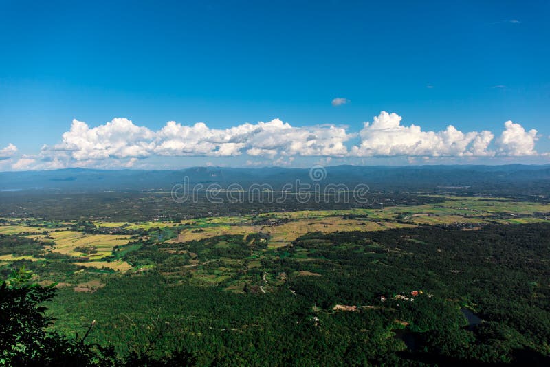Cloud in the Sky Over Forest Mountain Stock Photo - Image of ...