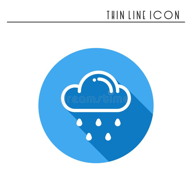Cloud, Sky, Rain, Line Simple Icon. Weather Symbols. Meteorology ...