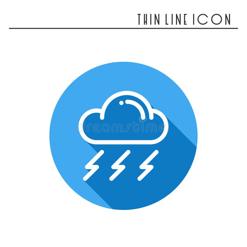 Cloud, Sky, Rain, Storm Line Simple Icon. Weather Symbols. Meteorology ...
