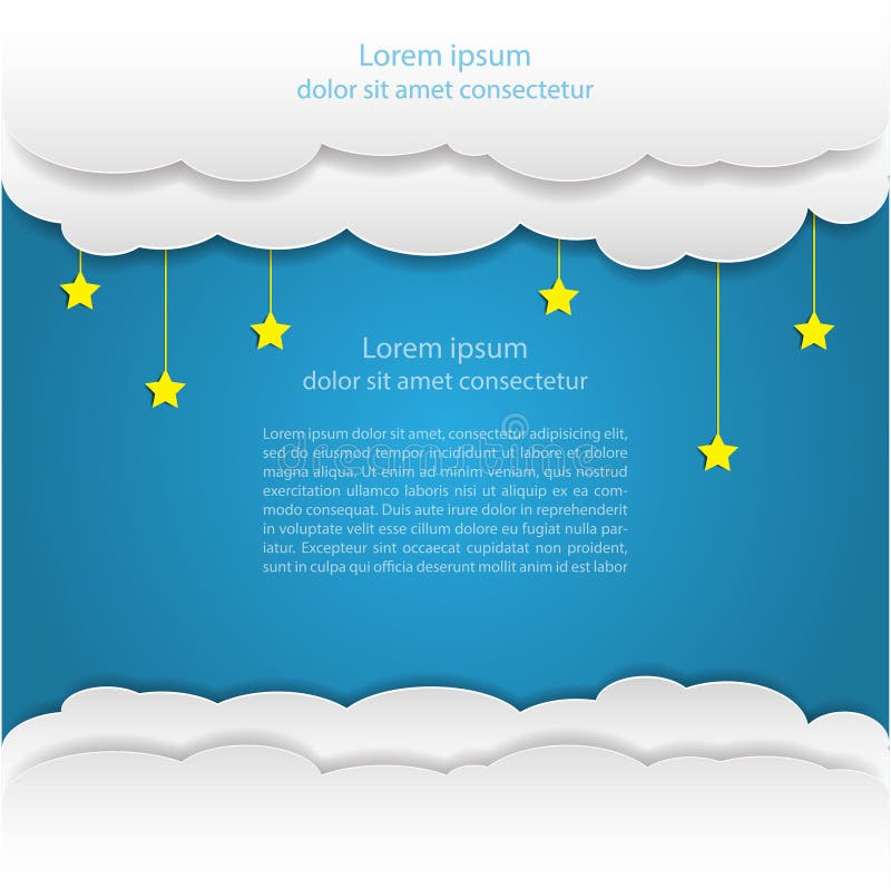 Cloud and Sky Template.Vector EPS10 Stock Vector - Illustration of ...