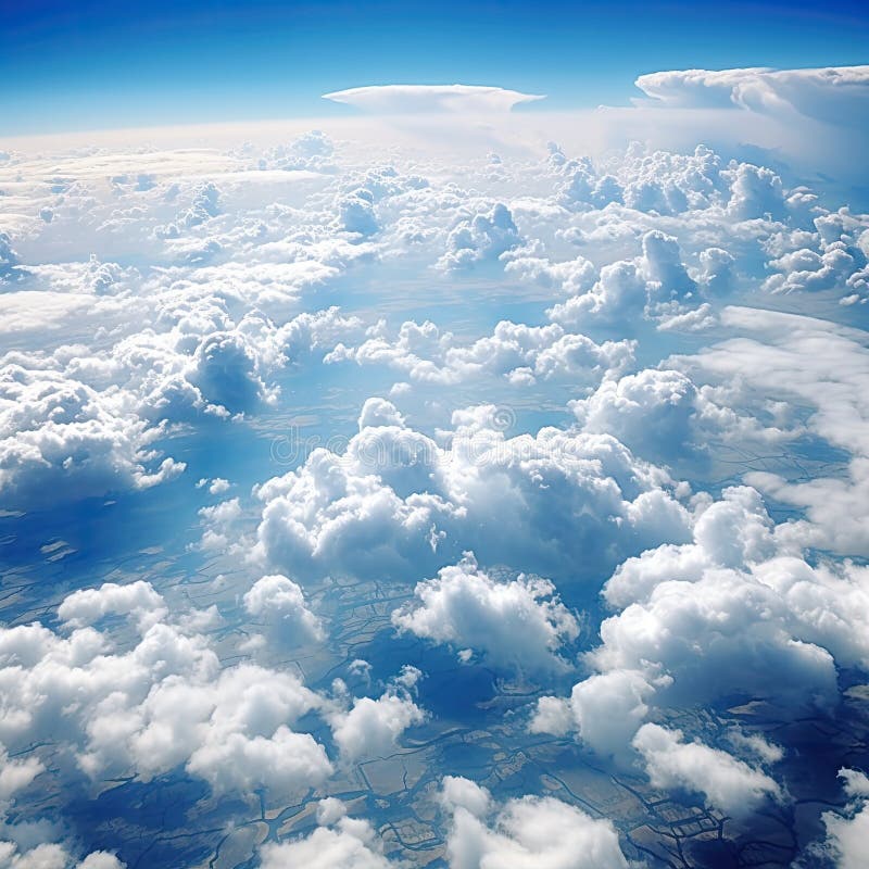 Cloud Sky from Top View Super High Quality Stock Illustration ...