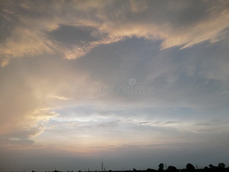 Cloud on Sky in Village of Punjab, Pakistan Stock Image - Image of ...