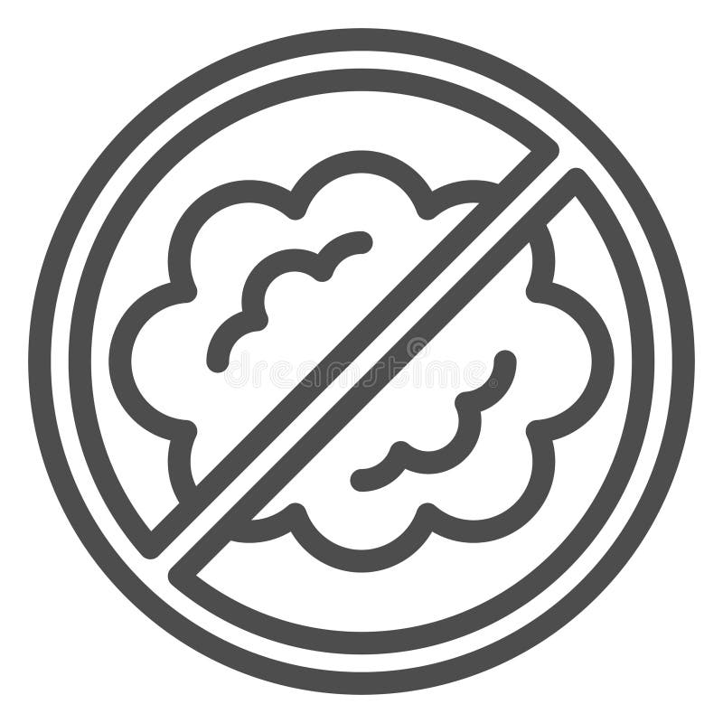 Cloud of Smoke Ban Line Icon, Prohibited Elements Concept. Vector ...